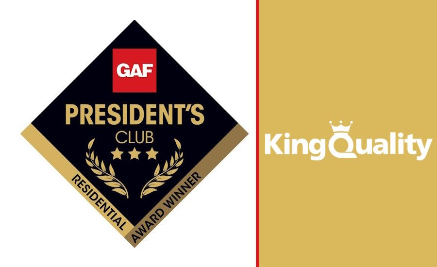 King Quality Named 2023 GAF Master Elite 3-Star President's Club Award ...