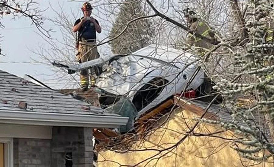 Car Lands On Roof, Knocks Out Power to Thousands | Roofing Contractor