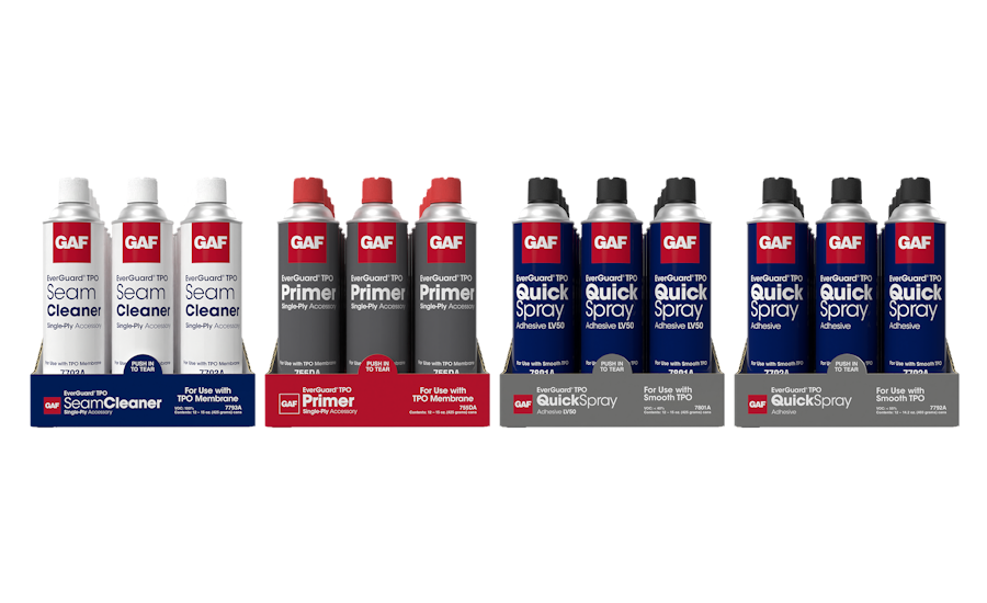GAF Launches EverGuard TPO Aerosol Primer, Adhesive, and Cleaner ...
