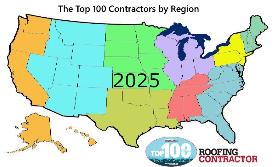 The Top 100 Roofing Contractors by Region