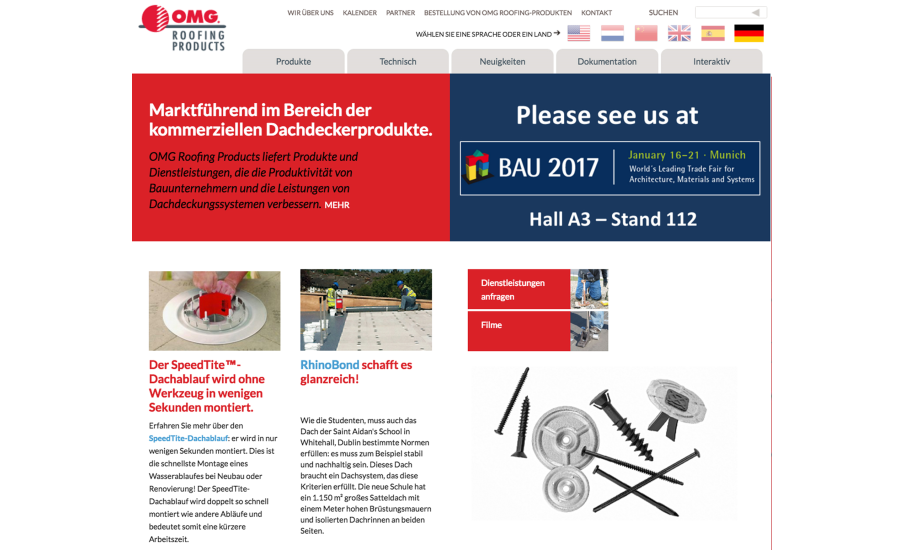 OMG Roofing Adds German to its Website | 2017-01-30 | Roofing Contractor